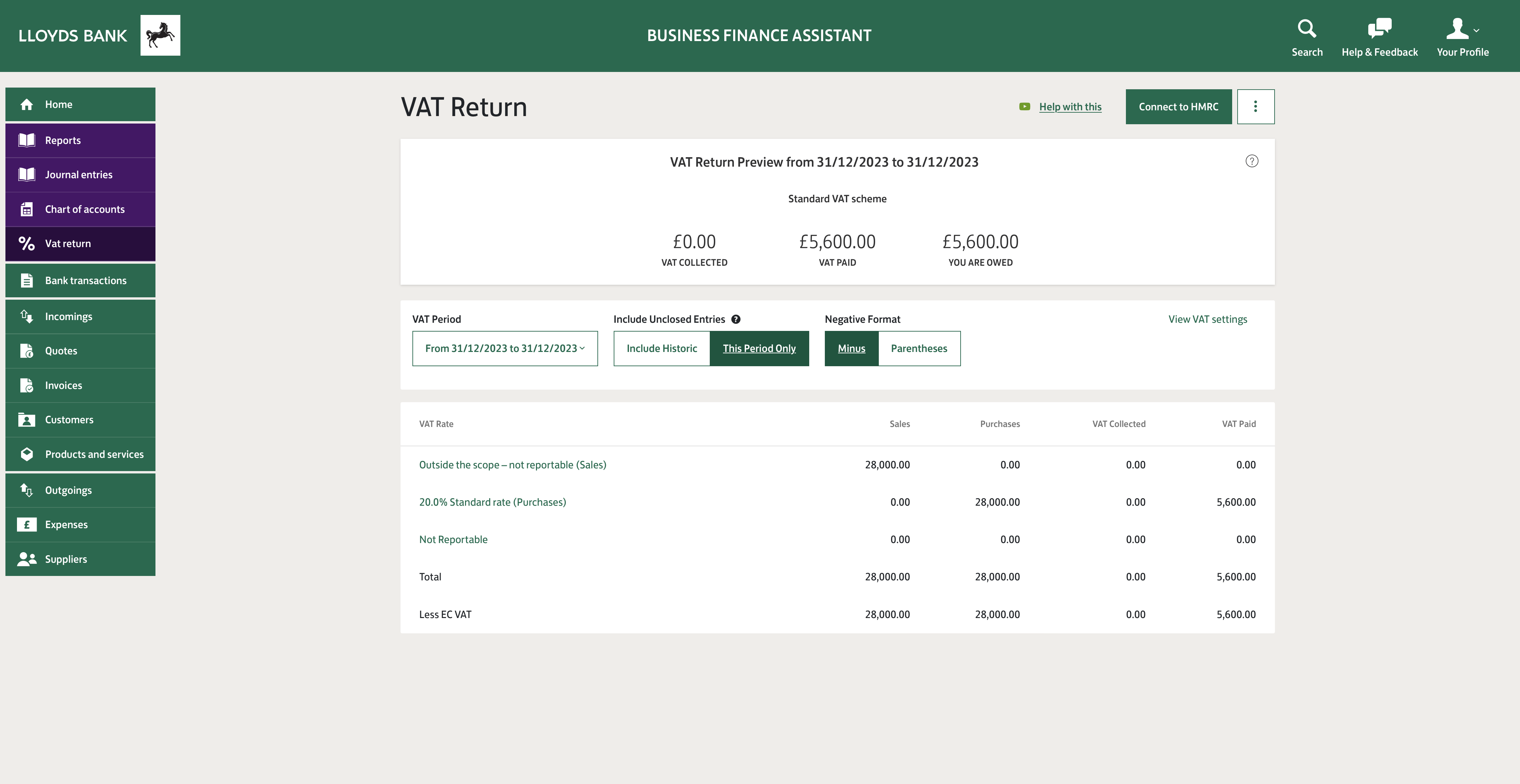 How do I enter a VAT-only payment when there are no bank transactions? – Business Finance Assistant