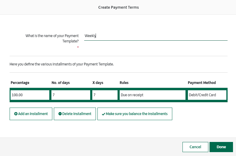 How to change the payment terms on invoices – Business Finance Assistant